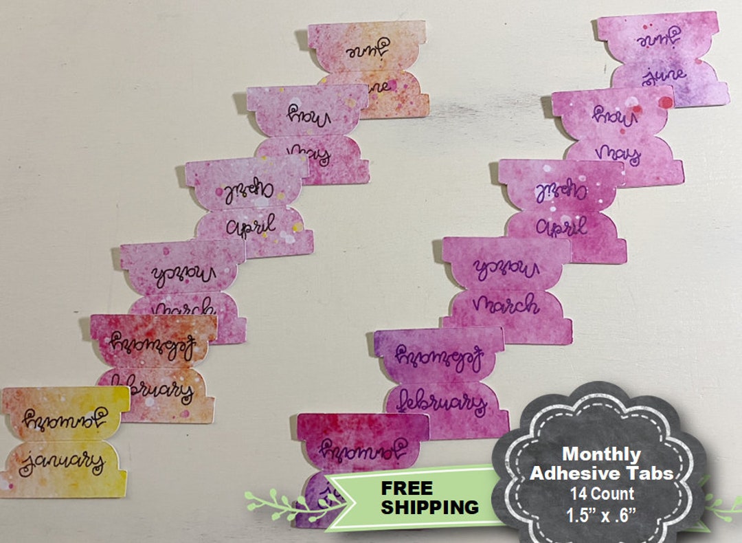 Monthly Planner Tabs, Adhesive Planner Tabs, Tabs for Planners, Divider ...