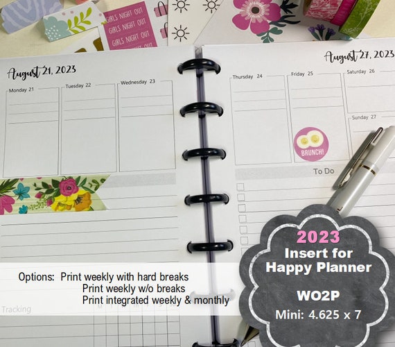 2023 Happy Planner Mini Weekly Printable Weekly Planner - Etsy