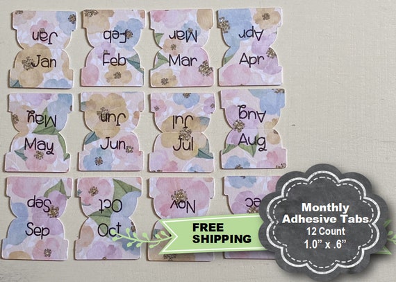 Monthly Planner Tabs Adhesive Planner Tabs Tabs for - Etsy