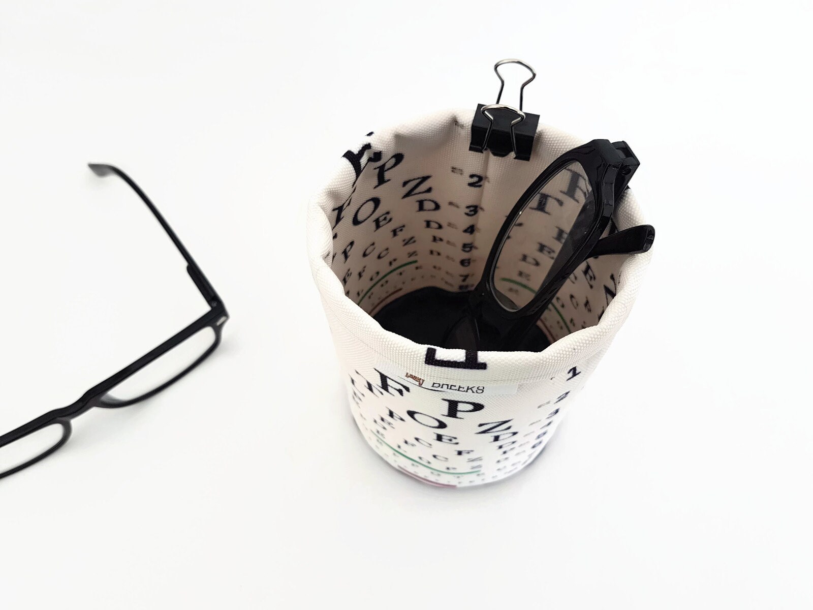 Glasses Caddy,eye Chart Caddy,vintage Eye Chart Storage Pots,wall Grid ...