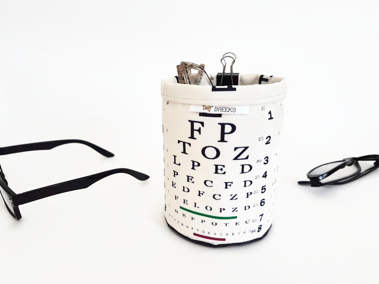 Glasses Caddy,eye Chart Caddy,vintage Eye Chart Storage Pots,wall Grid ...