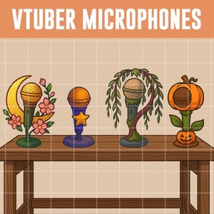 Vtuber Fantasy Microphone Assets Twitch Overlay Png - Etsy