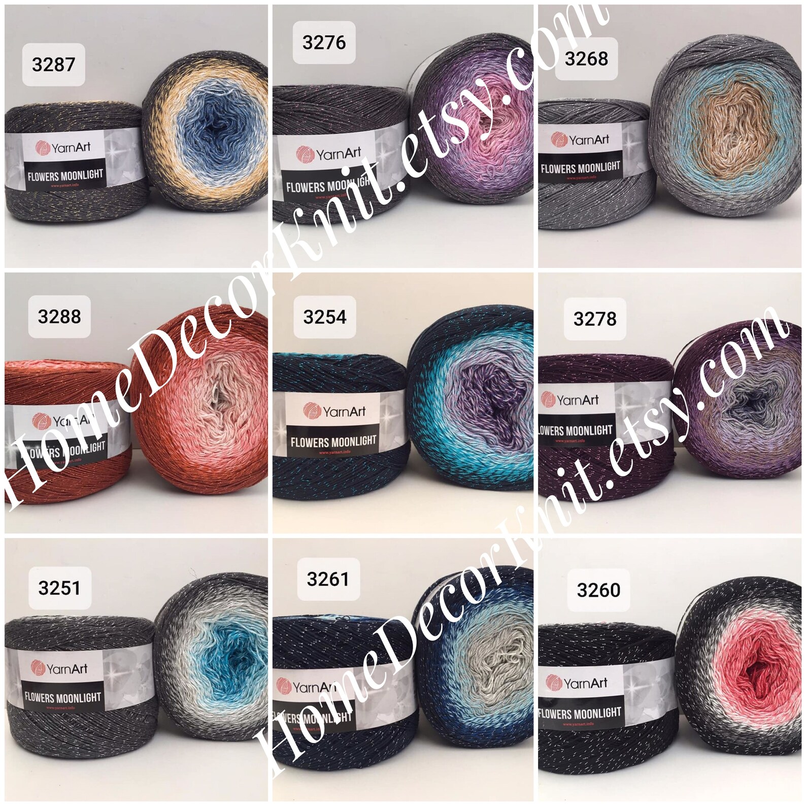 Yarn FLOWERS MOONLIGHT Yarnart Gradient 250 G 1000 Meters | Etsy
