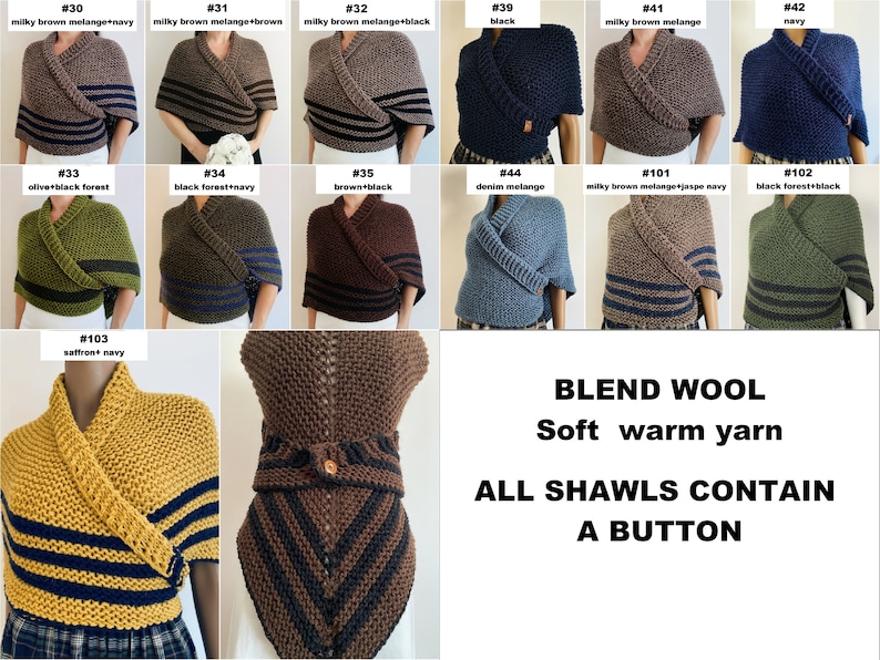 From USA OUTLANDER SHAWL Wool Brown Sontag Shawl, Triangle Natural ...