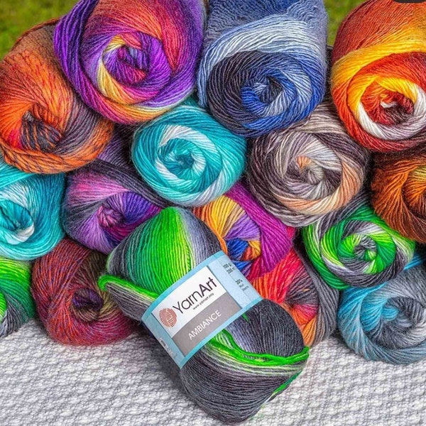 Multicolor Wool Yarn - Etsy