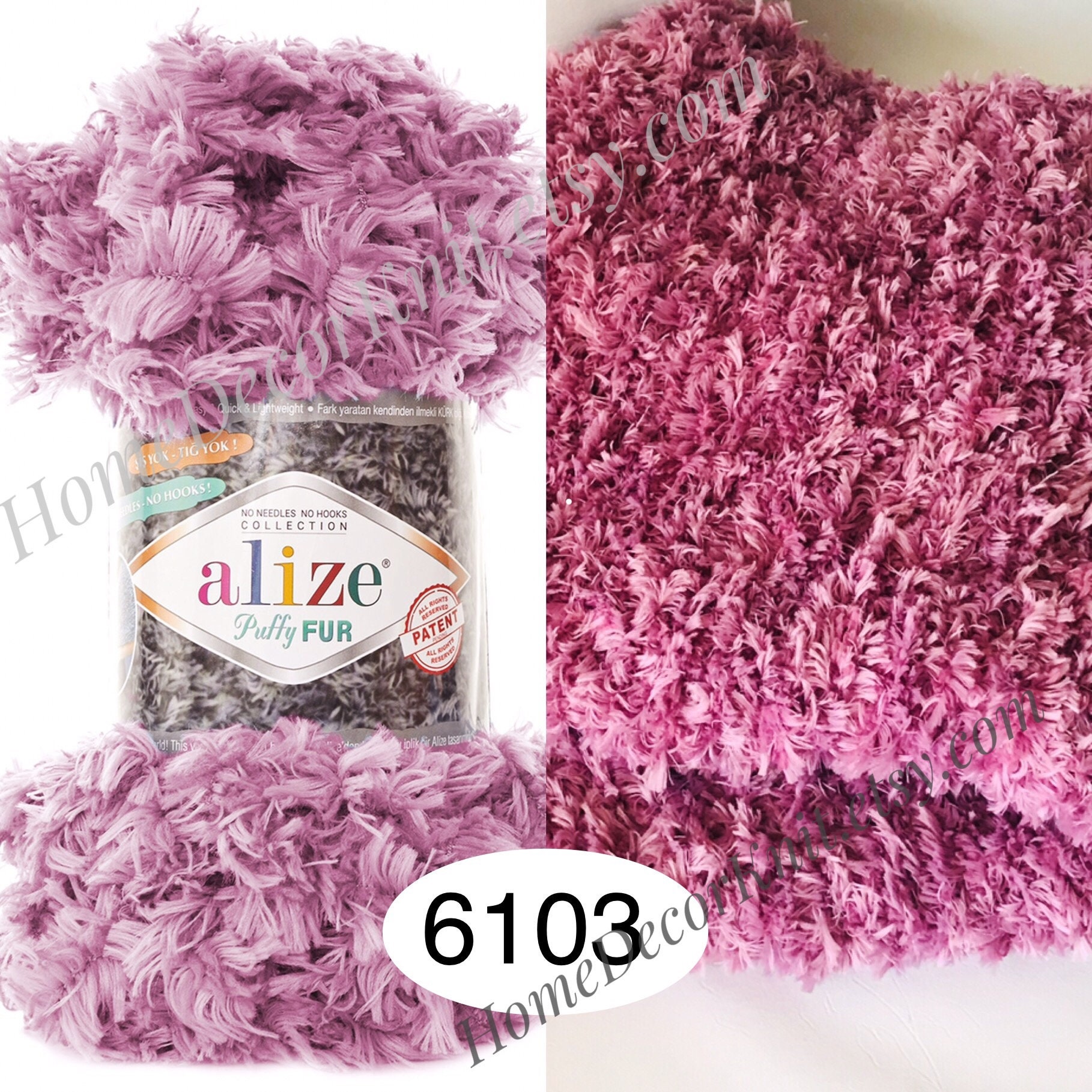 Yarn ALIZE PUFFY FUR Yarn Big Loop for Hand Knitting Super - Etsy