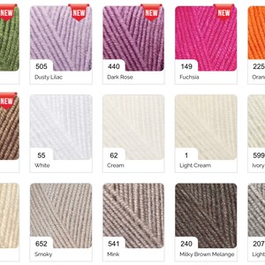 Yarn ALIZE SUPERLANA MIDI Yarn Wool Yarn Multicolor Yarn Acrylic Wool ...