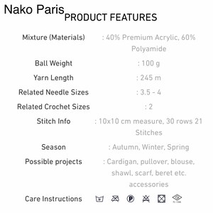 Yarn NAKO Paris, Fluffy Yarn, Faux Fur Yarn Crochet Yarn, Acrylic Yarn ...