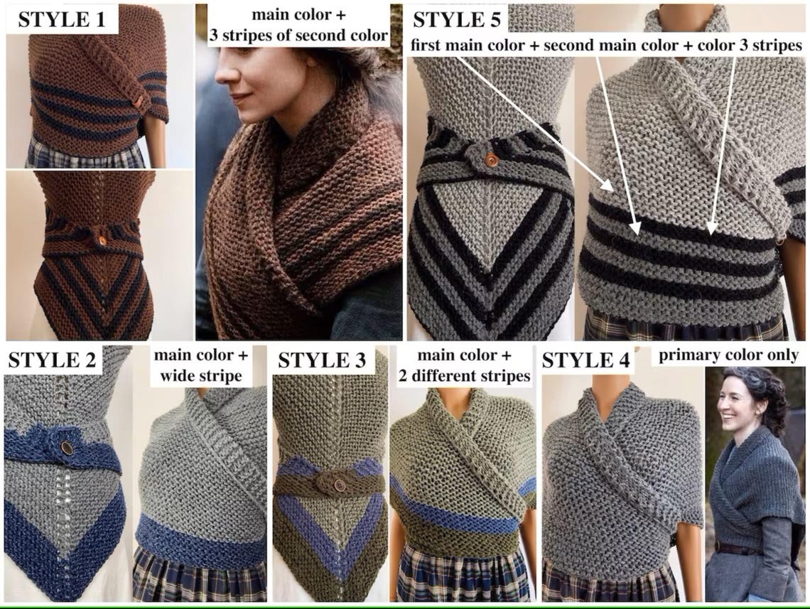 From USA OUTLANDER SHAWL Wool Brown Sontag Shawl, Triangle Natural ...