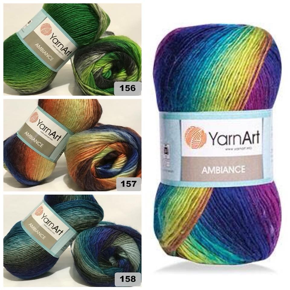 AMBIANCE Yarnart Rainbow Gradient Wool Yarn 100 G 250 Meters - Etsy