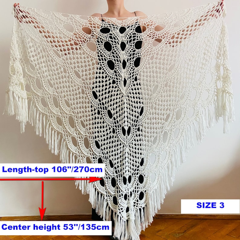 White Bridal Shawl Winter Wedding Shawl Triangle Scarf Wrap - Etsy