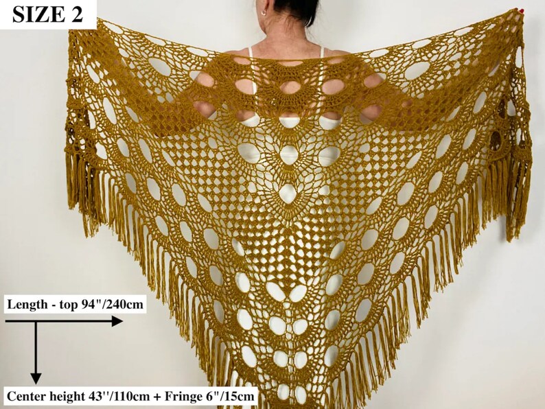 White Wedding Shawl Wrap, Cotton Triangle Shawl Fringe, Bridal ...