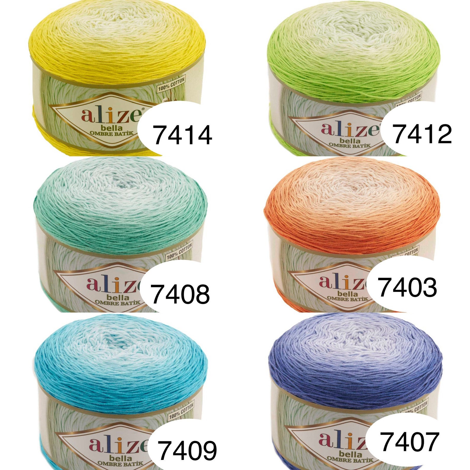 Yarn Alize BELLA OMBRE BATIK Yarn 250 Gr 100 Gradient Yarn | Etsy