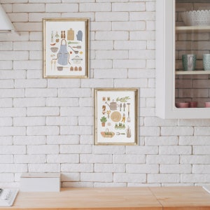 The Chef Print, Kitchen Art Print, Kitchen Illustration, Cooking Art ...