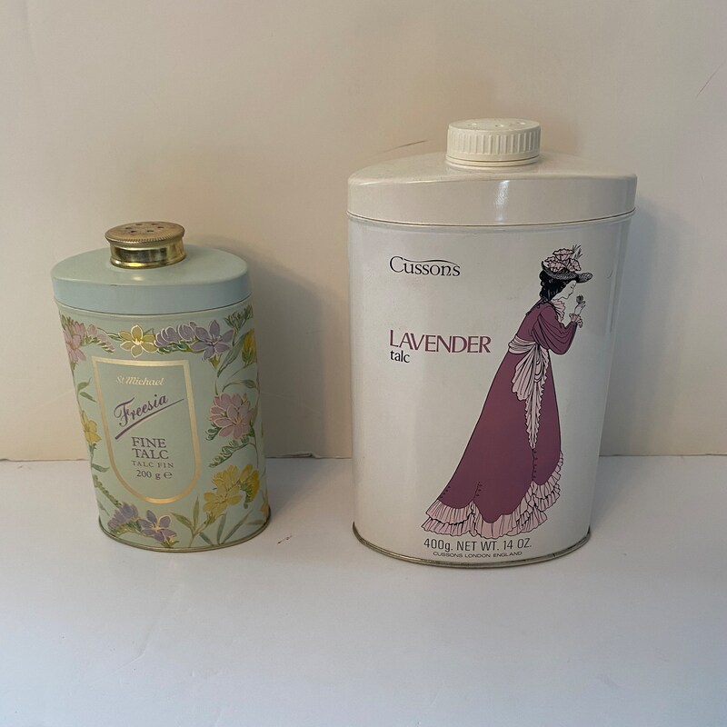 Vintage Talc Tin - Etsy
