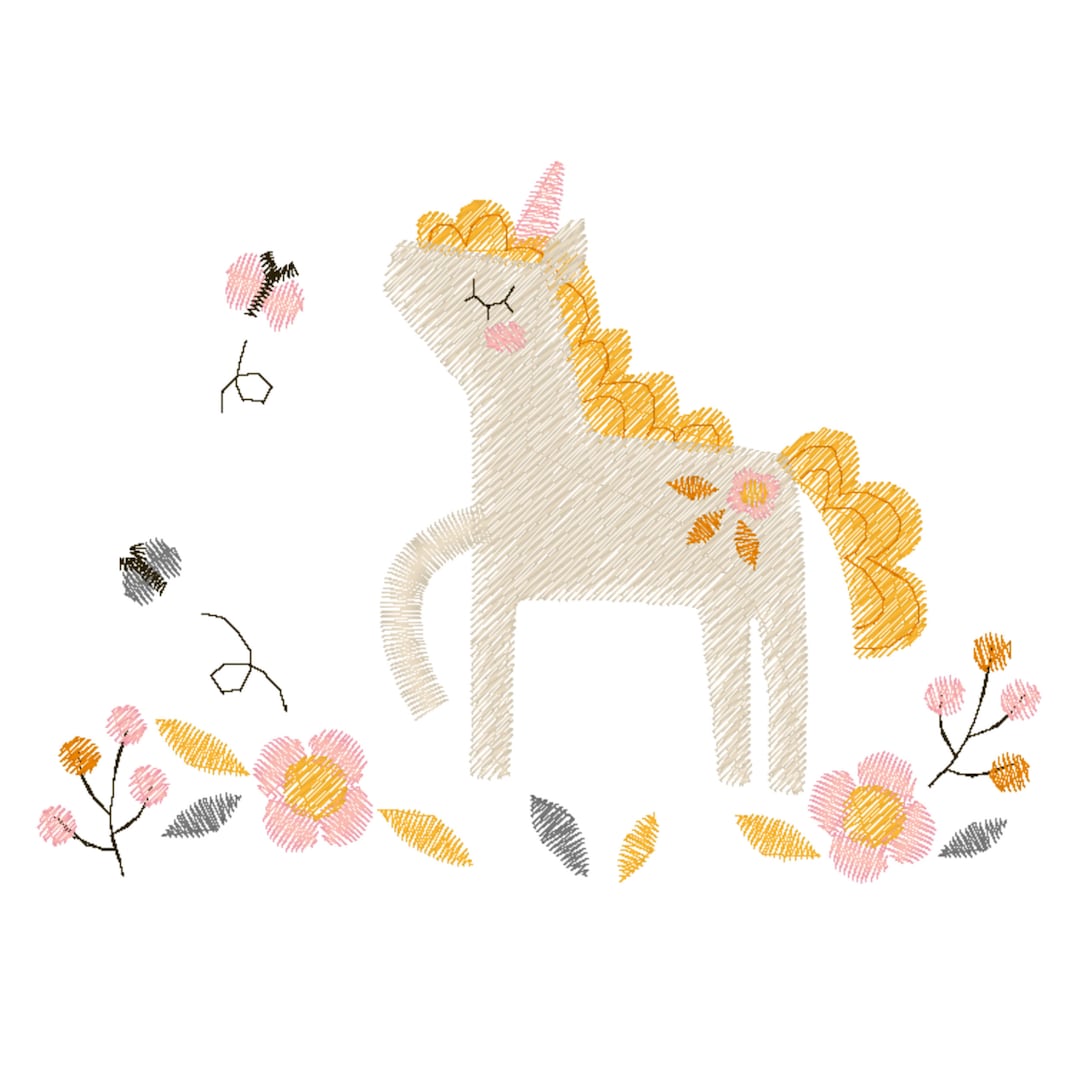 UNICORN Machine Embroidery Design - for DIGITAL EMBROIDERYER - Etsy
