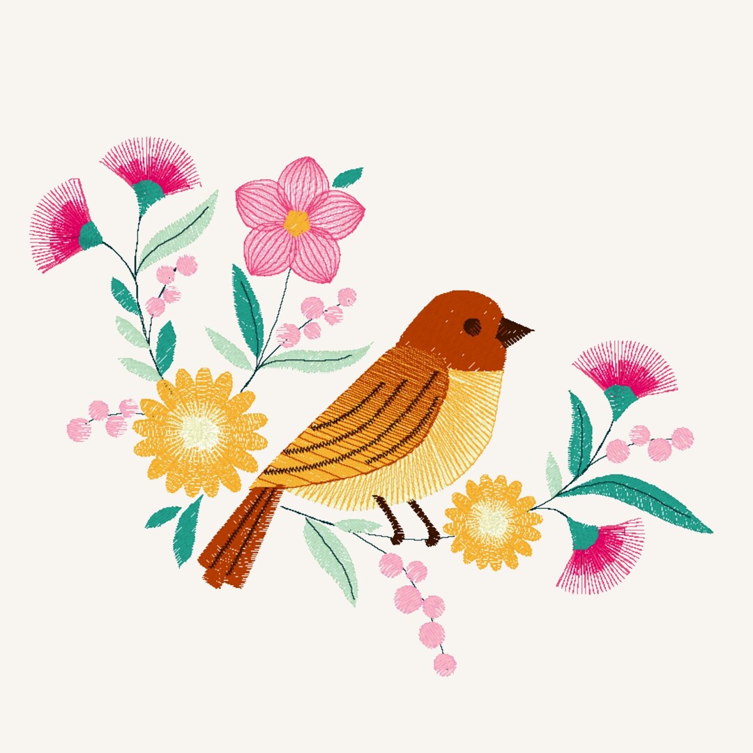 BIRD Machine Embroidery Design - for DIGITAL EMBROIDERY MACHINE - Etsy