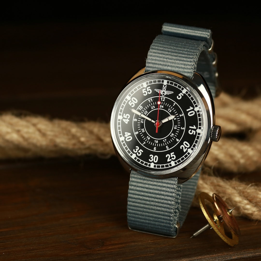 Aviator Raketa Watch, USSR Watch, Soviet Watch, Vintage Watch, Mens ...