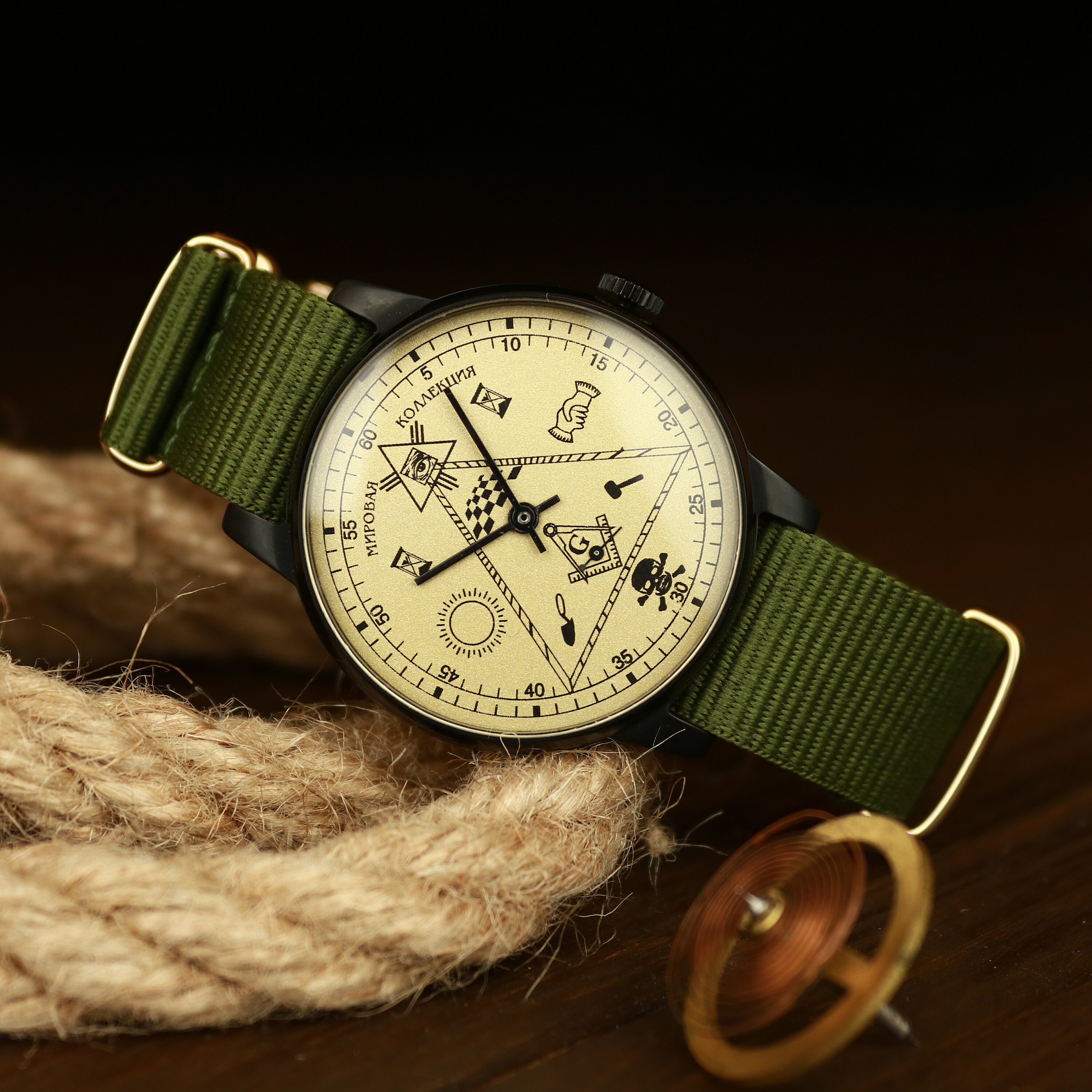 Masonic Watch Vintage Watch Soviet Watch Mens Ussr Watch - Etsy