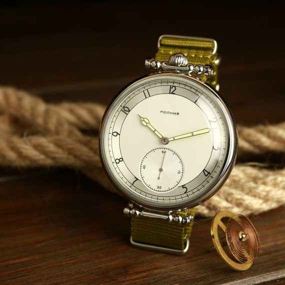 Vintage Molnija watch, Molnija watch, Soviet watch, m… - Gem