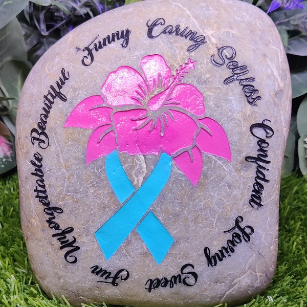 Breast Cancer Stone - Etsy