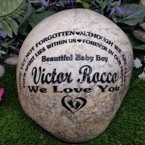 Baby Memorial Stone Born Sleeping on Stillborn Miscarriage River Rocks ...