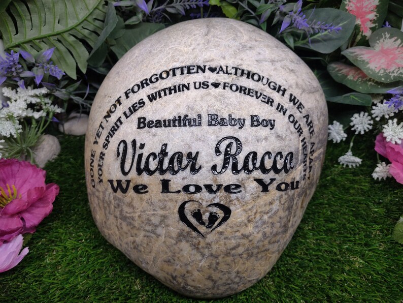 Baby Memorial Stone Born Sleeping on Stillborn Miscarriage - Etsy