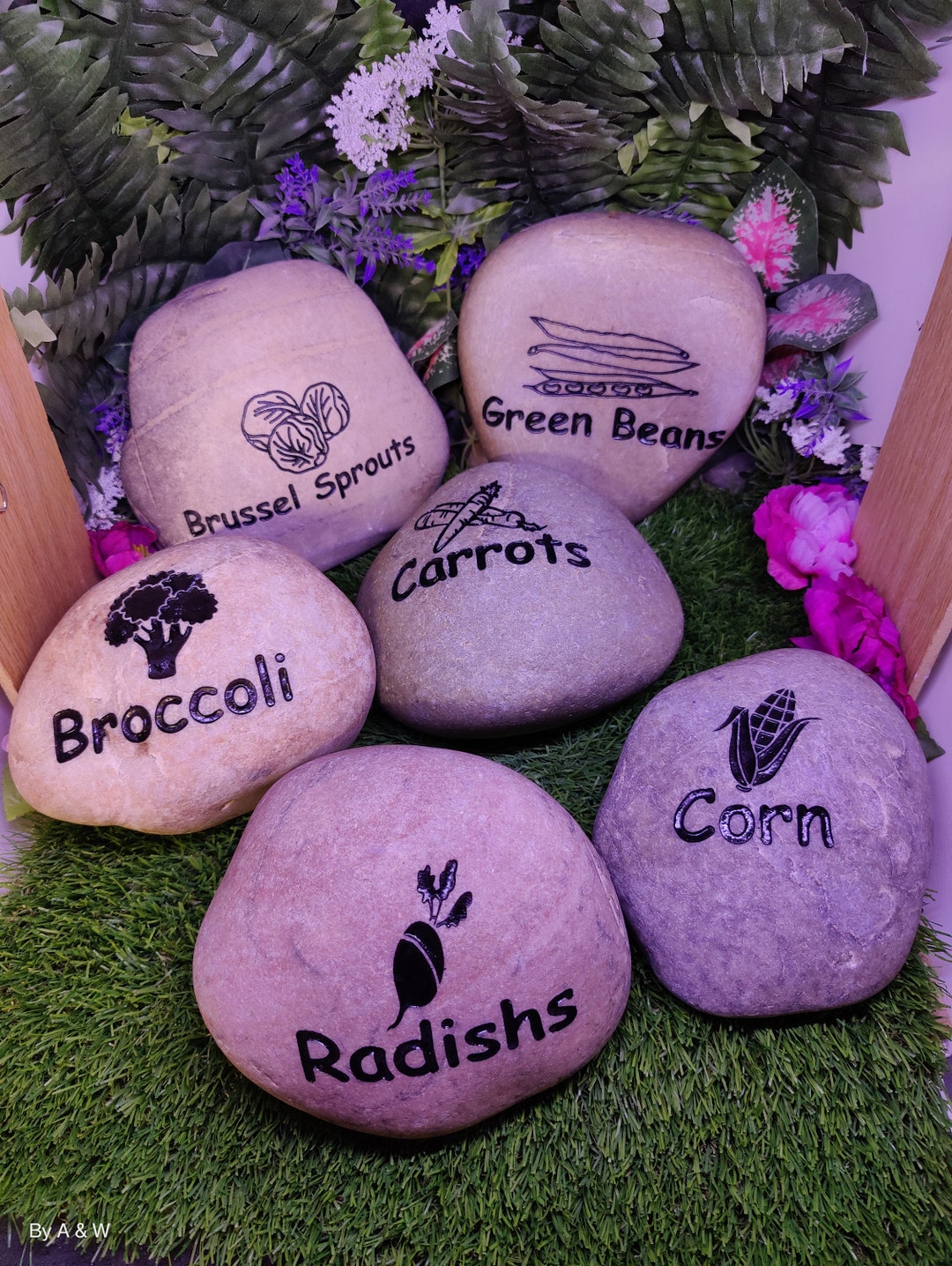 1 7in Vegetable Marker Label Planting Plot Row Tags Stakes Mark Plant ...