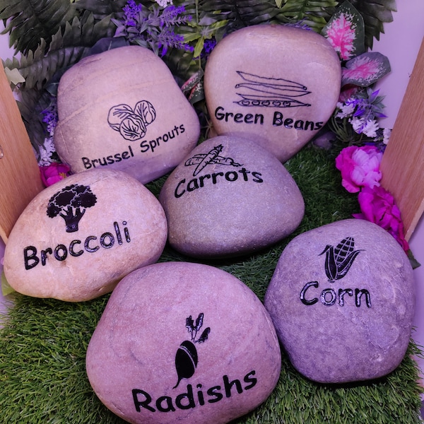 Garden Label Rocks - Etsy