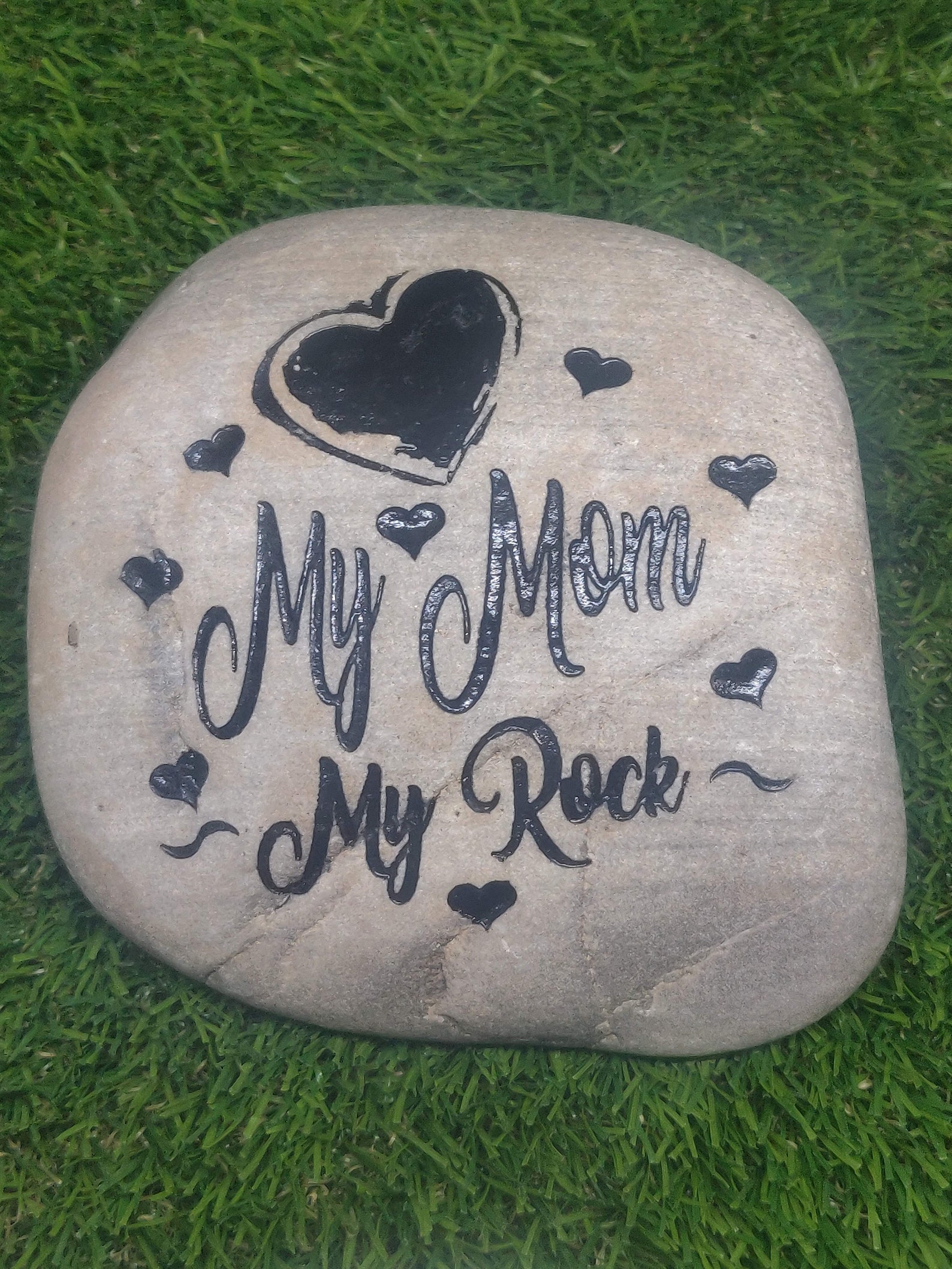My Mom My Rock Stones Garden Rocks Kids Custom to Order Carved - Etsy