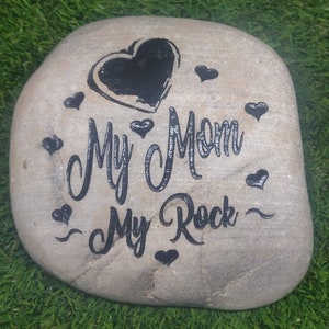 My Mom My Rock Stones Garden Rocks Kids Custom to Order Carved Names ...