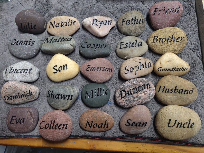 7in 2 Sided Names Hope Inspirational Stones Garden River Rocks | Etsy
