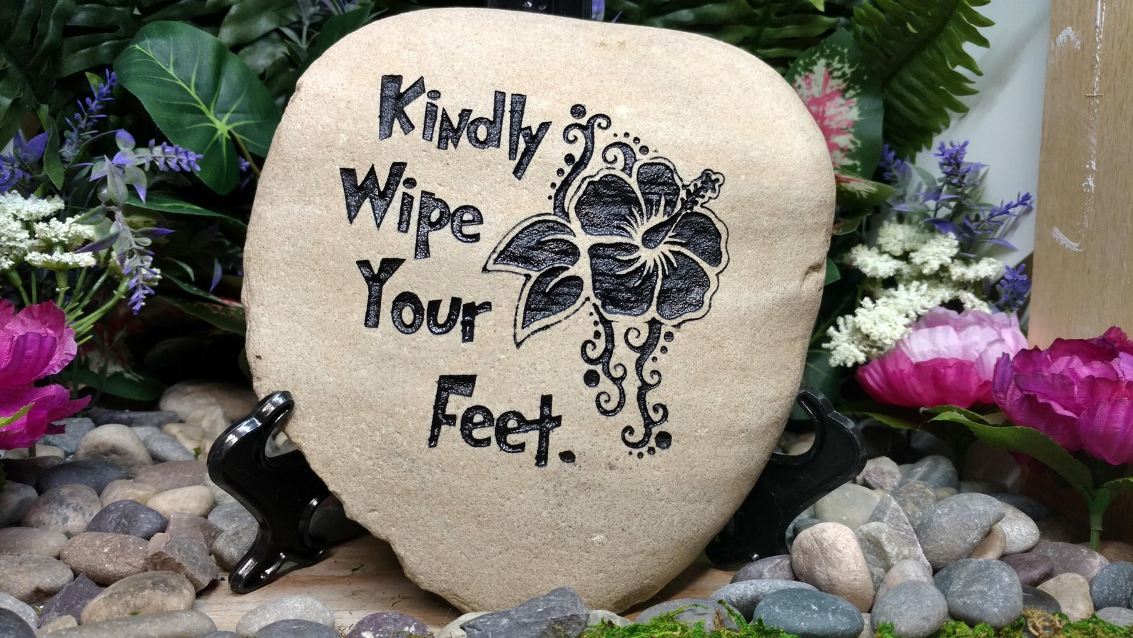 Magic Found Outside Comfort Zone Peace Love Greeting Stones | Etsy