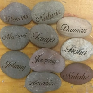 3in Names Hope Inspirational Stones Garden River Rocks Kids Custom ...