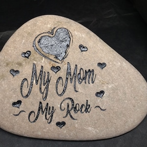 My Mom My Rock Stones Garden Rocks Kids Custom to Order Carved Names ...