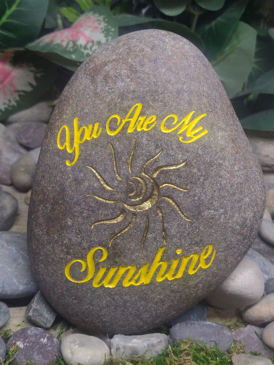 You Are My Sunshine Hope Inspirational Stones Garden Quotes Rocks ...