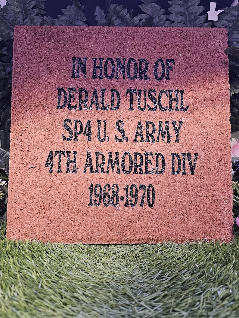 12x12 Brick Concrete Deep Carved Sandblasted Not Lazer or Clay Engraved ...