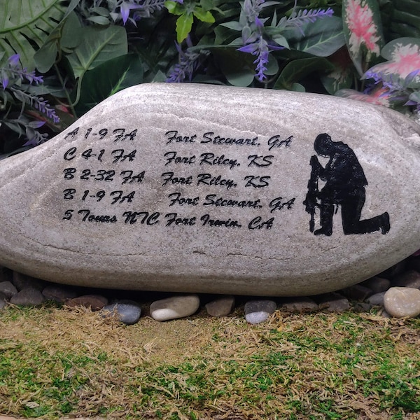 Veteran Painted Rock - Etsy