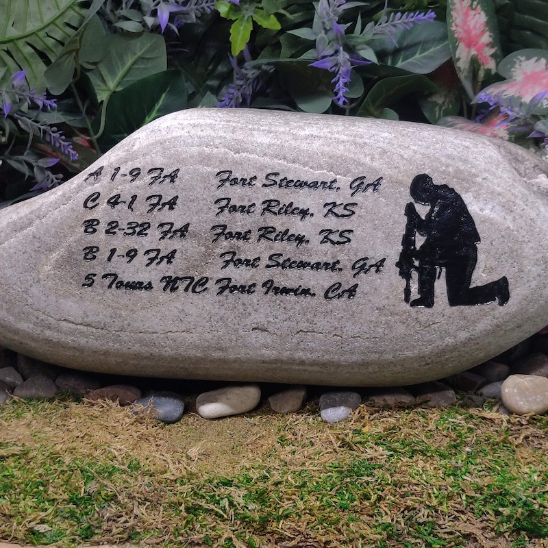 Veteran Painted Rock - Etsy