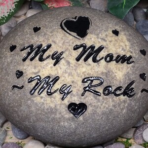 My Mom My Rock Stones Garden Rocks Kids Custom to Order Carved Names ...