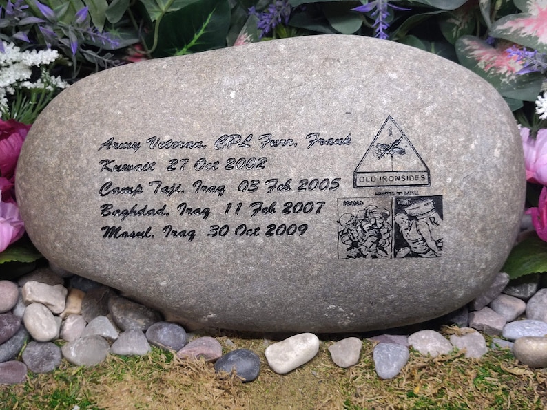 Veterans Day Veteran Memorial Holiday Stones River Rocks Custom Order ...