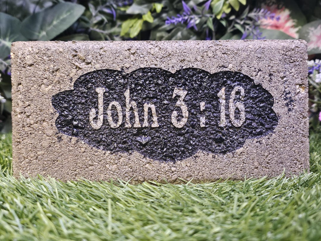 4x8 Brick Concrete Reversed Deep Carved Sand Blasted Not Lazer Engraved ...