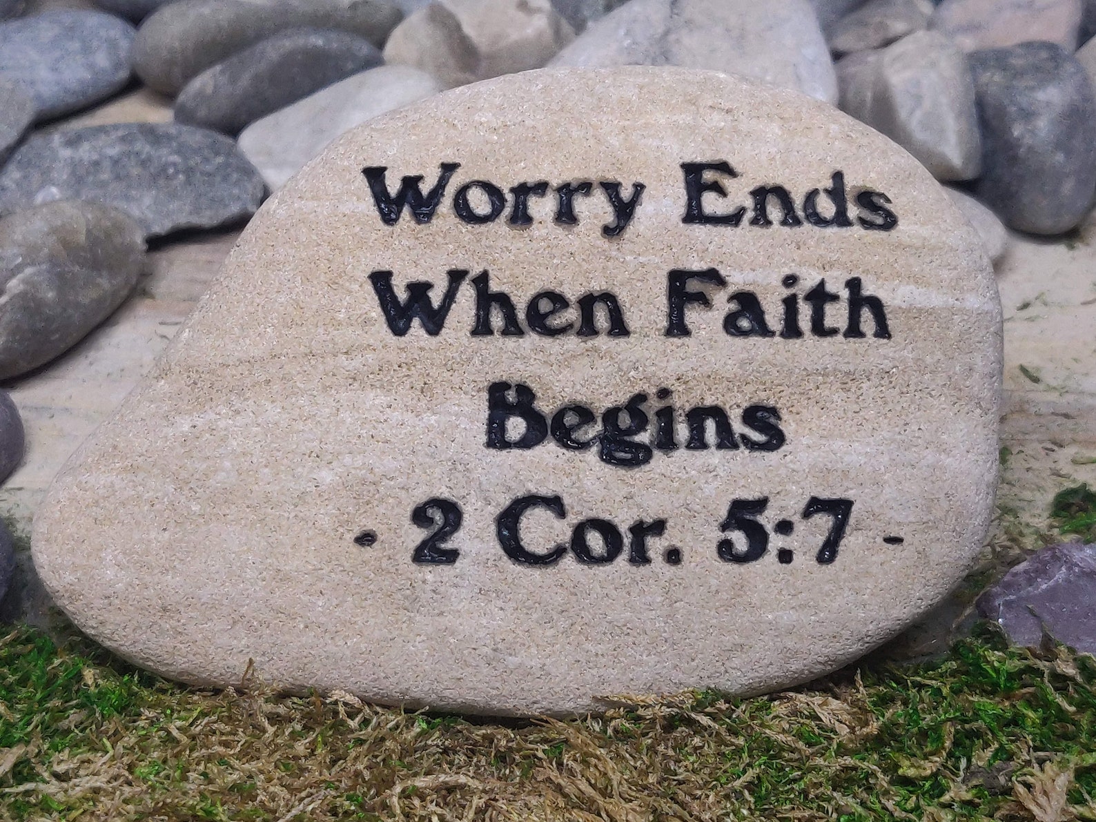 Biblical Bible Scriptures Proverbs Wisdom Stones River Rocks Custom ...