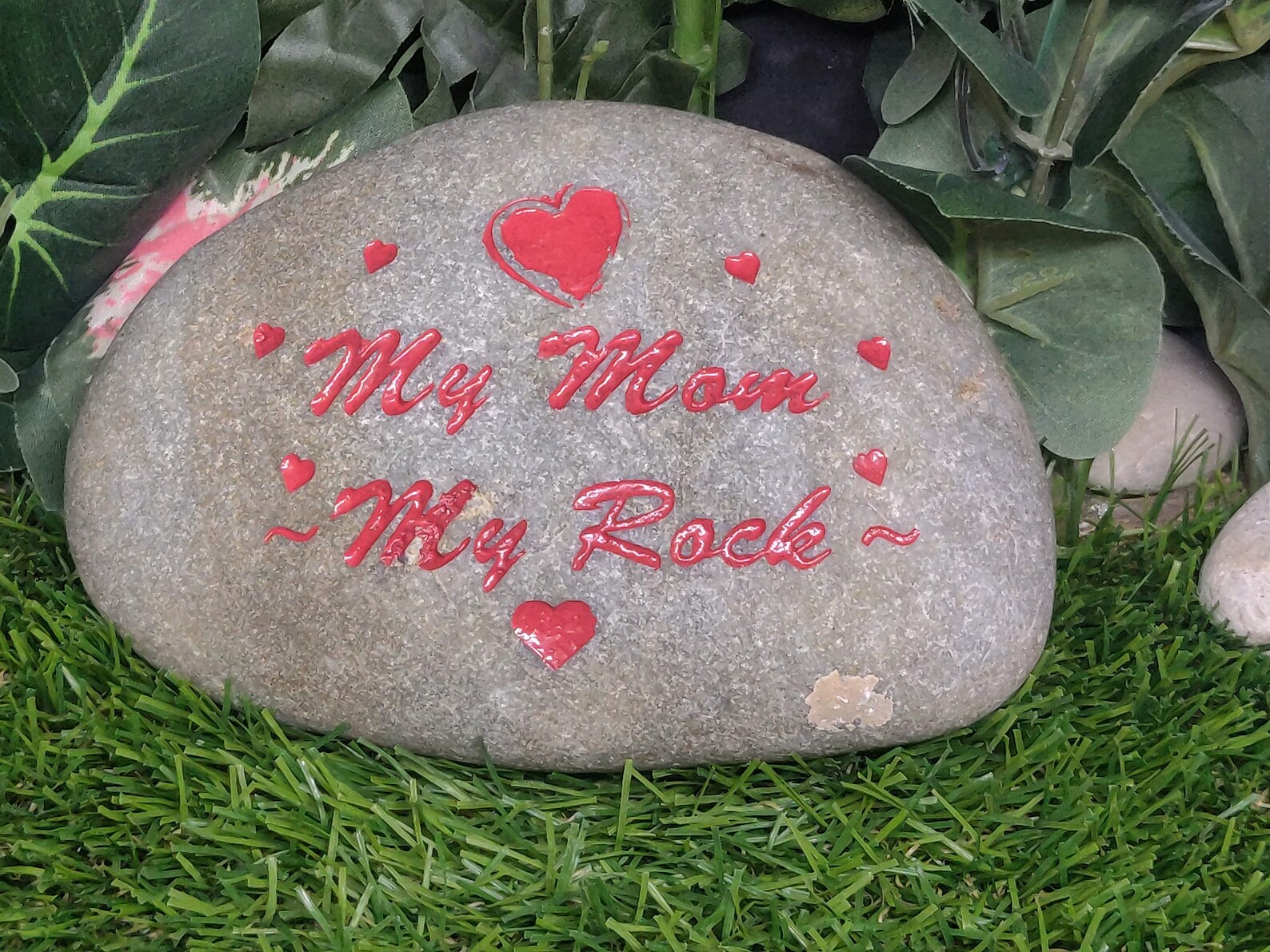 My Mom My Rock Stones Garden Rocks Kids Custom to Order Carved - Etsy