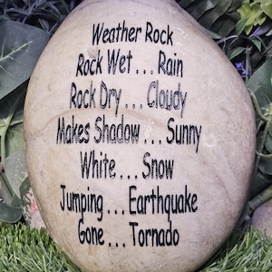 Engraved Weather Meme Stone: Custom Etched Garden Rock - Etsy