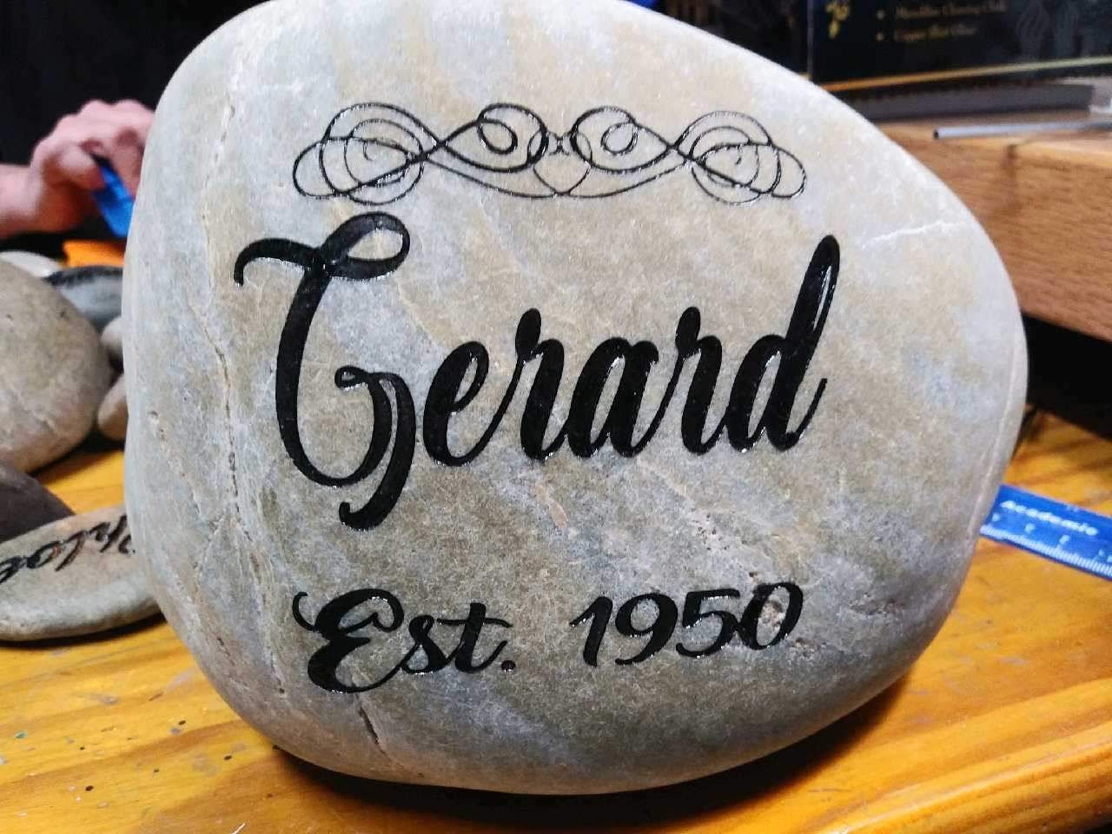 7in Family Crest Rock Add Kids Custom to Order Carved Namesake - Etsy