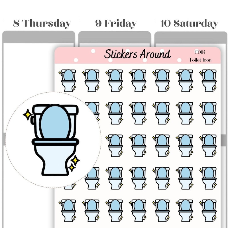 Toilet Bowl Stickers - Etsy