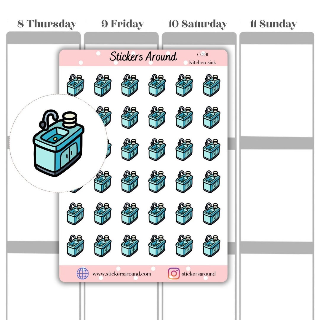 Kitchen Sink Icon Planner Sticker - Etsy