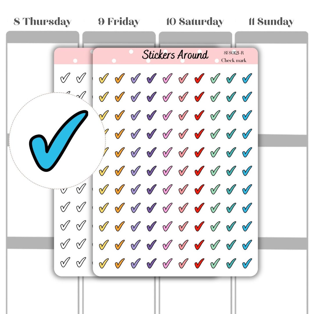 Mini Check Mark Icon Planner Sticker - Etsy