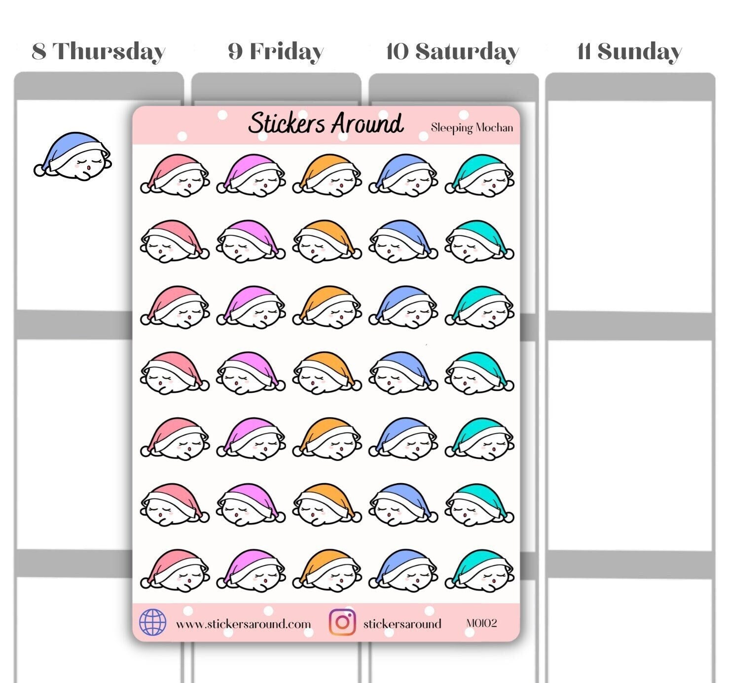 Sleeping Time Planner Sticker, Sleep Sticker, Sleeping Sticker, Sleep ...